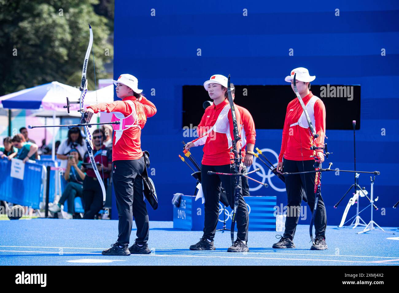 Jiaman Li (CHN), Archery, Women's Team during the Olympic Games Paris ...