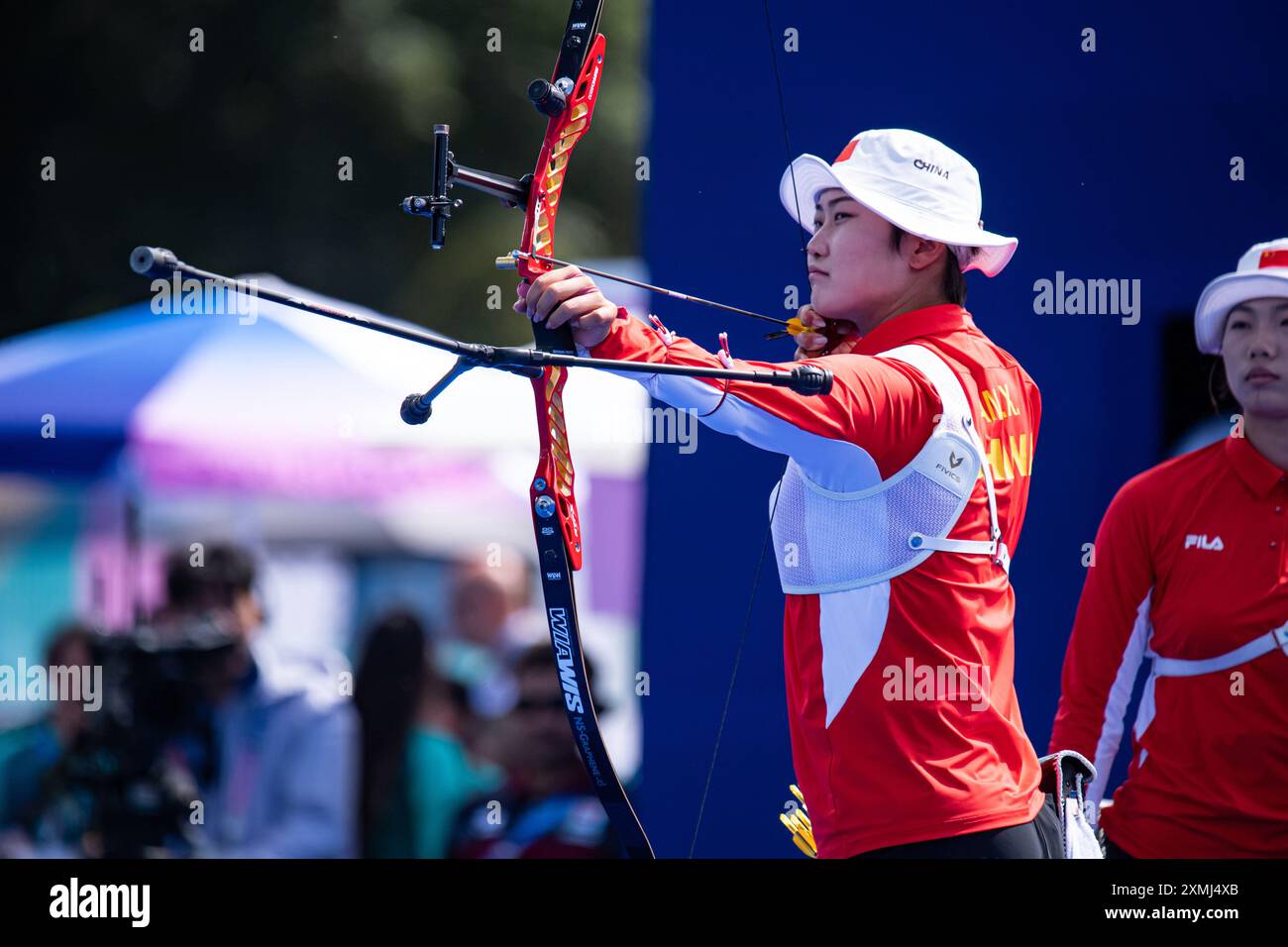 Qixuan An (CHN), Archery, Women's Team during the Olympic Games Paris ...