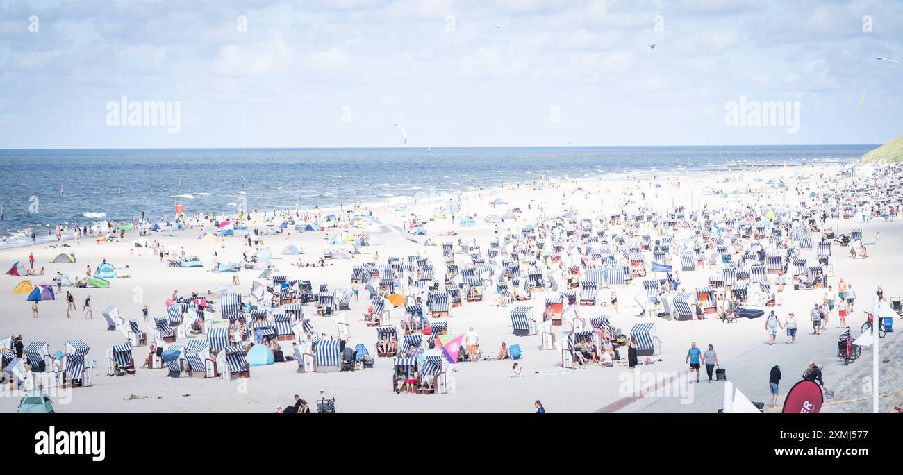 Urlaubsszene am Nordstrand der Insel NorderneyTourismus auf der ...