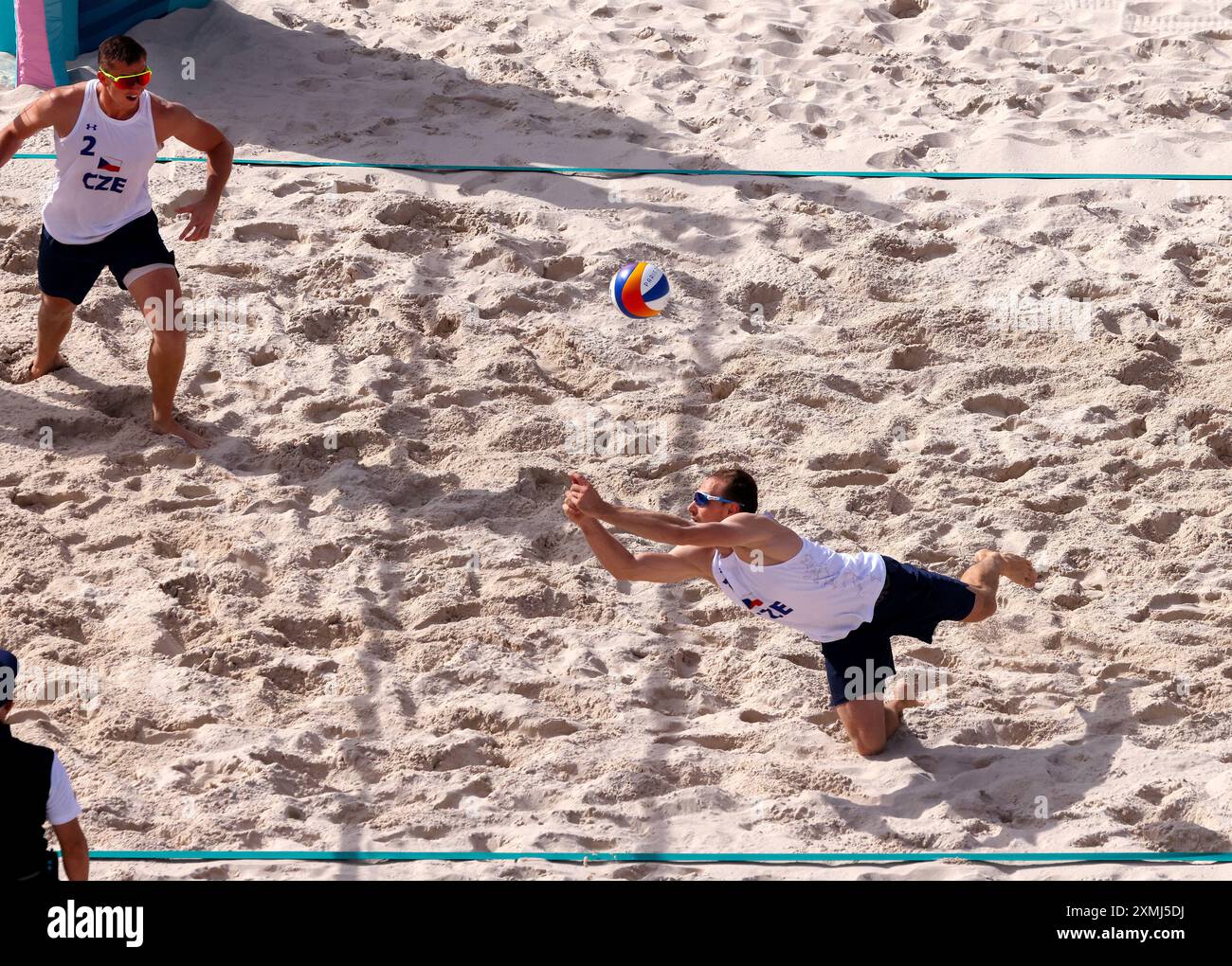 Paris, France. 28th July, 2024. Paris Olympics: Men's Beach Volleyball ...