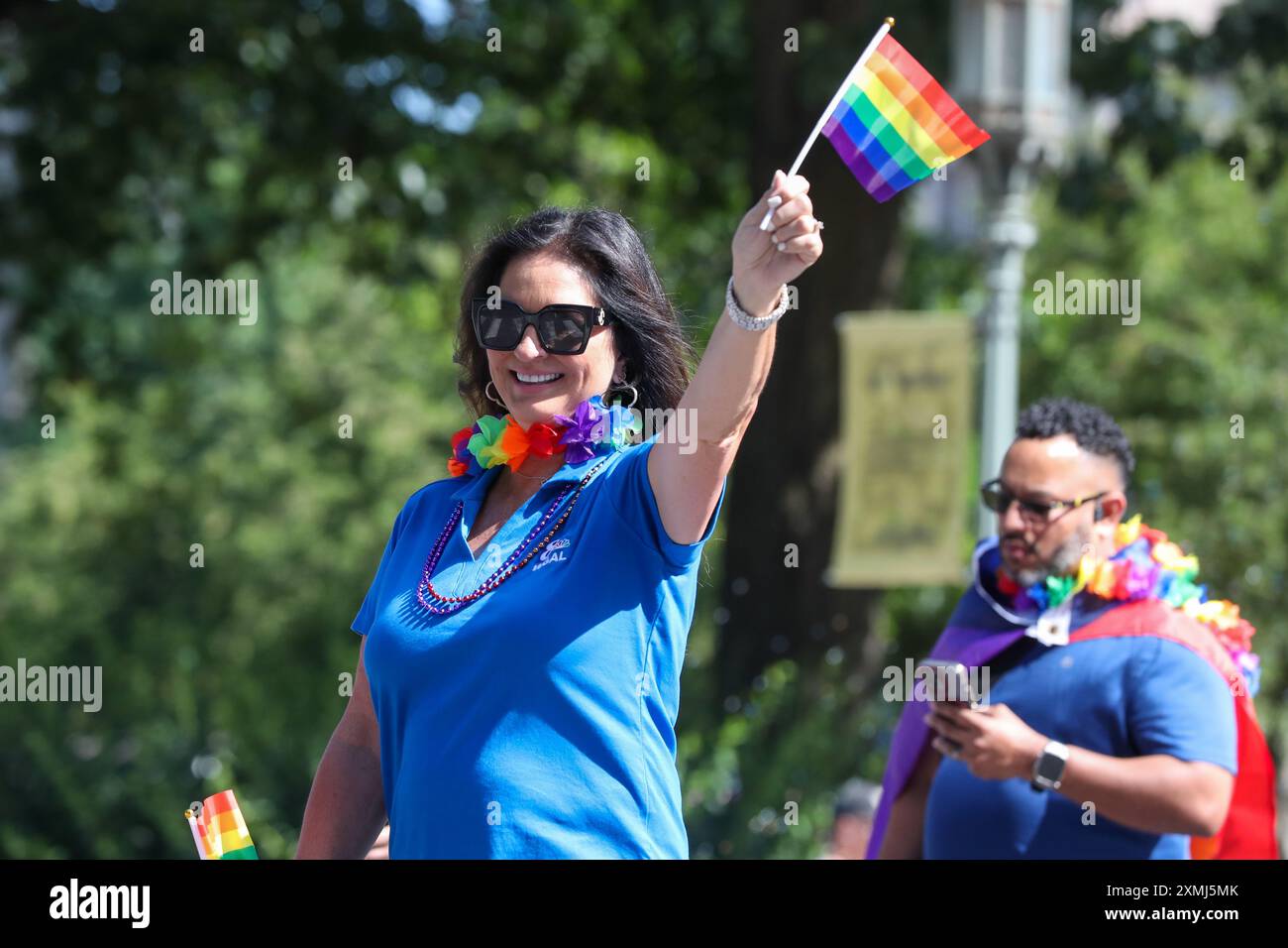 Harrisburg, United States. 27th July, 2024. Meteorologist Mary Ellen ...
