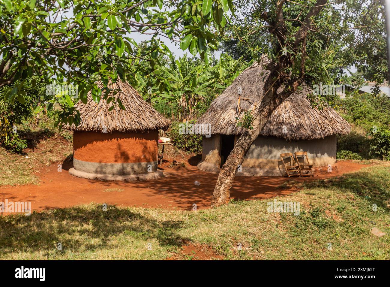 Rural houses in eastern Uganda Stock Photo - Alamy