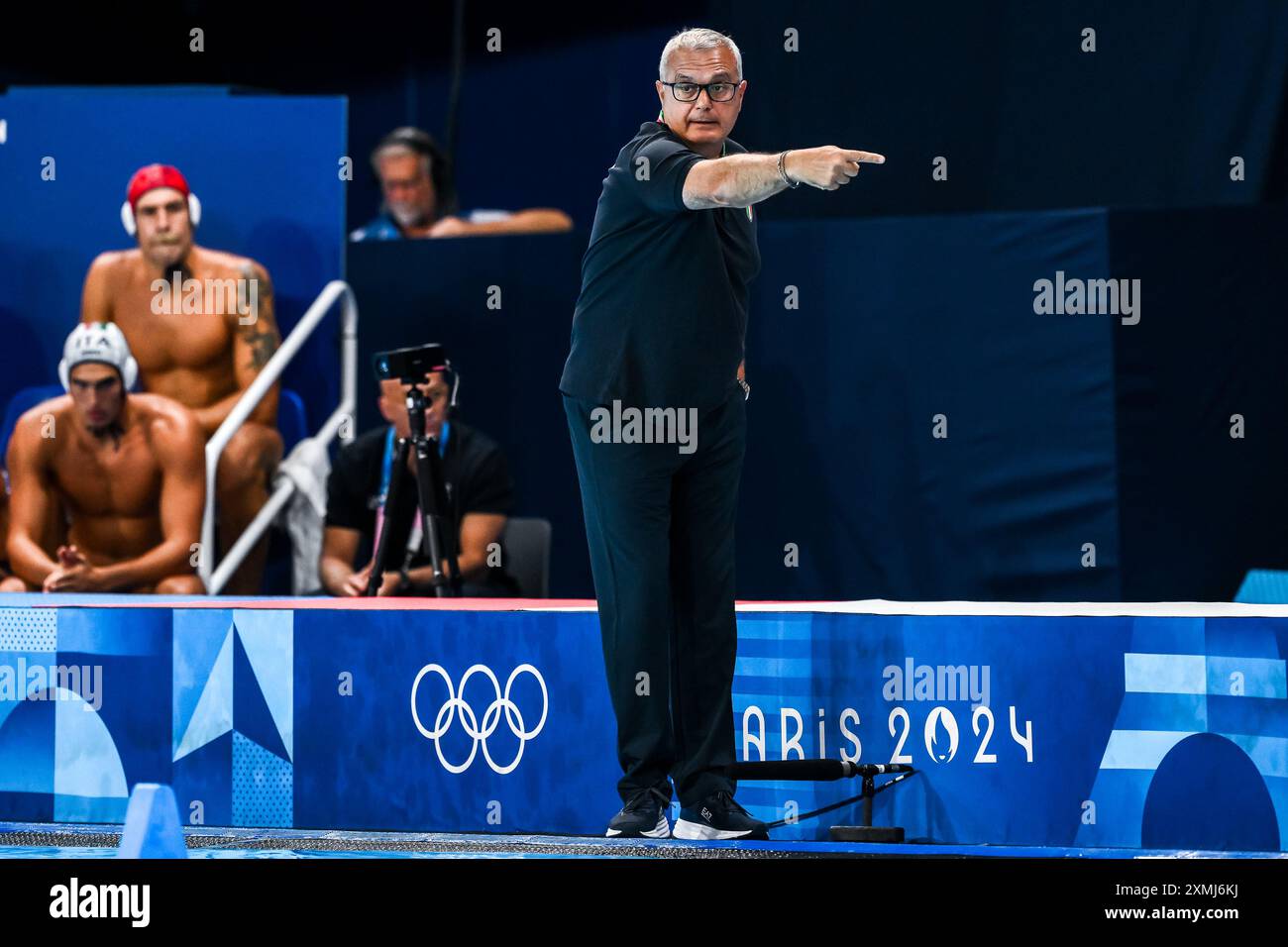 Alessandro Campagna, head coach of team Italy during the water polo men ...