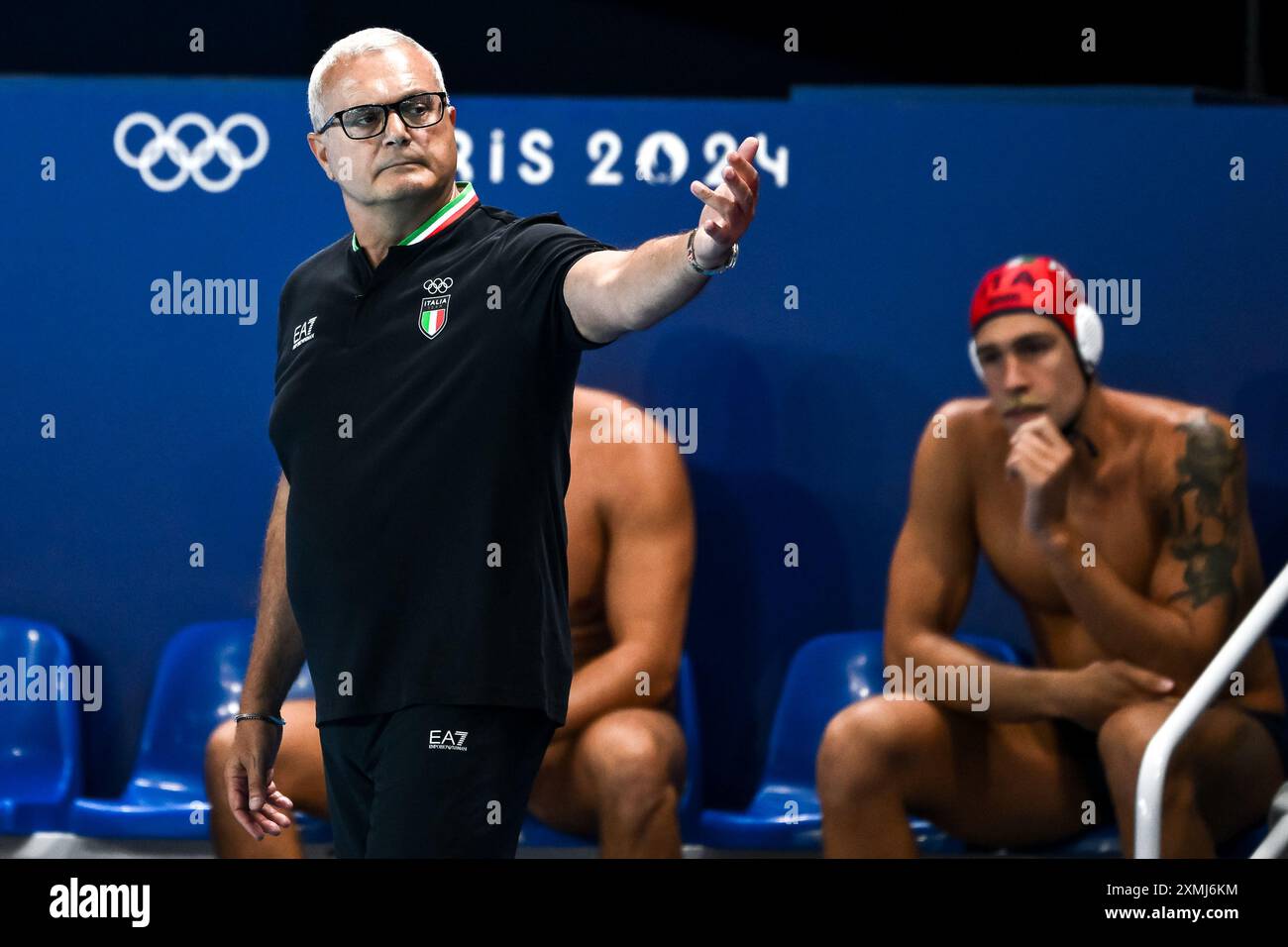 Alessandro Campagna, head coach of team Italy during the water polo men ...