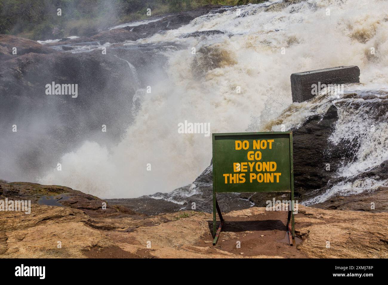 View of Murchison Falls on the Victoria Nile river, Uganda Stock Photo ...