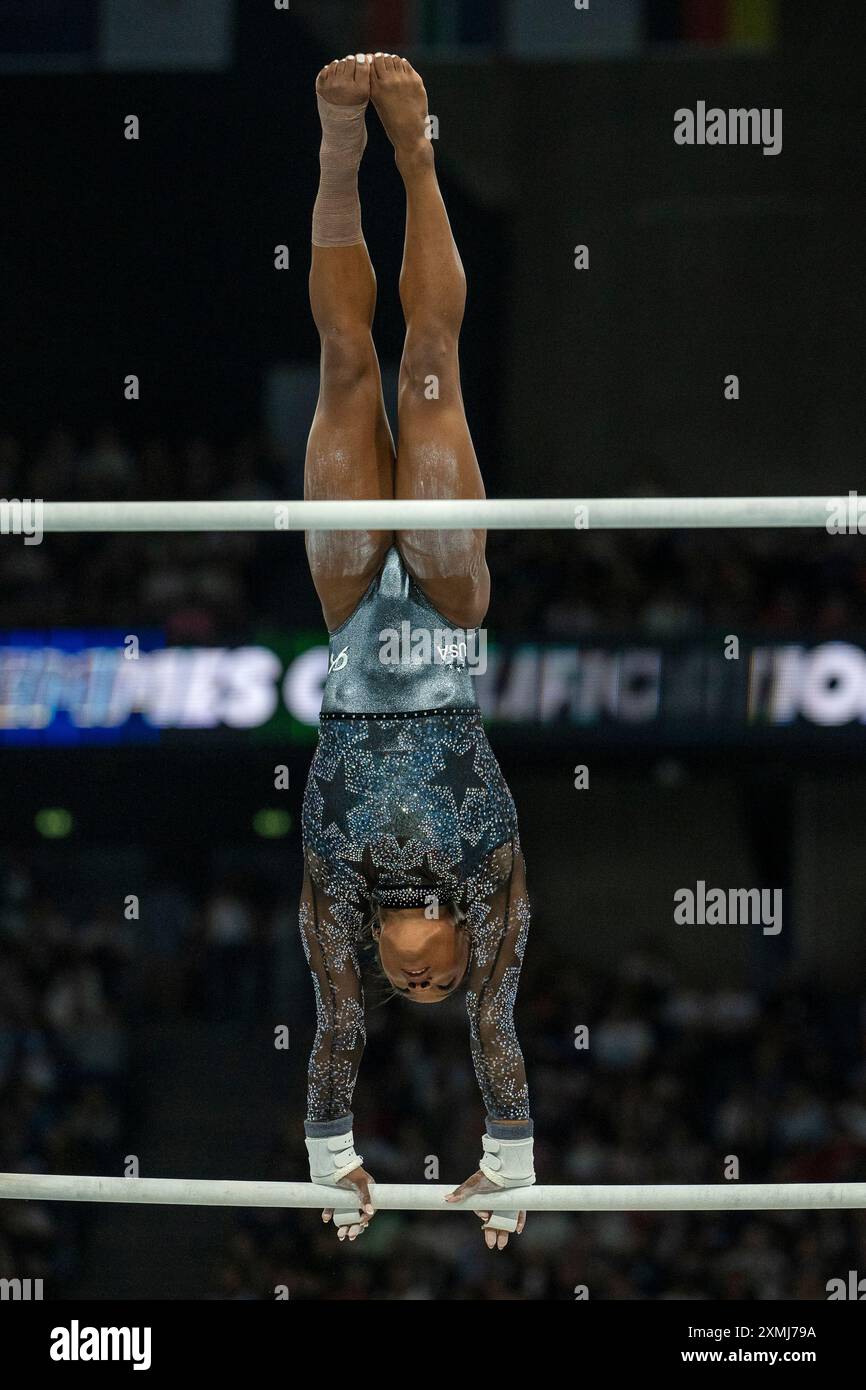 Paris, Ile de France, France. 28th July, 2024. Team USA gymnast Simone ...