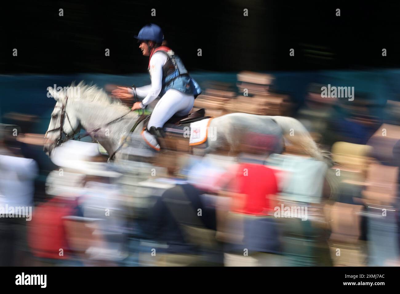VERSAILLES, FRANCE - JULY 28: Janneke Boonzaaijer and horse Champ de ...