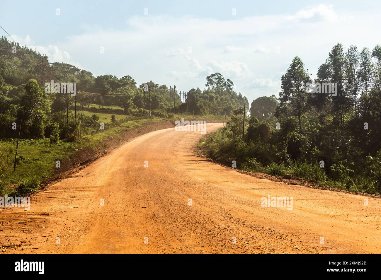 Unpaved Kyenjojo - Hoima road, Uganda Stock Photo - Alamy