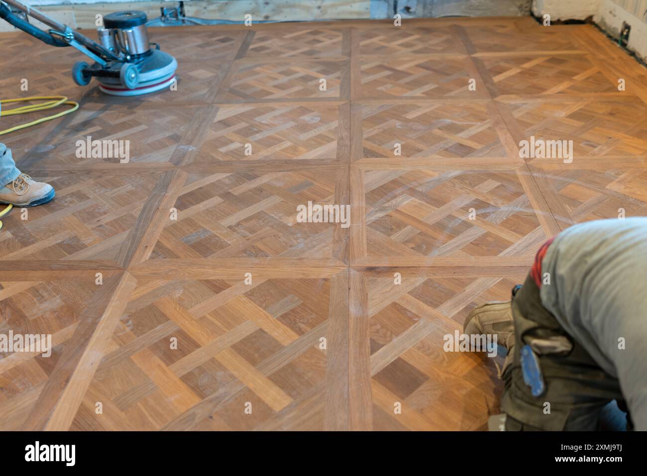 interior construction wood flooring installatioin Stock Photo - Alamy