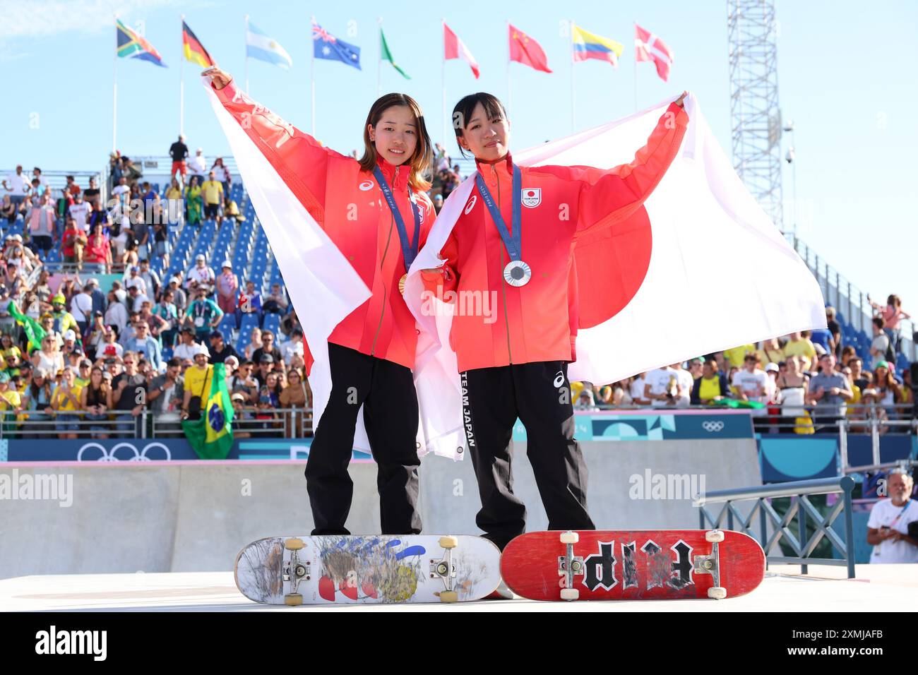 Paris, France. 28th July, 2024. (L to R) CoCo Yoshizawa, Liz Akama (JPN ...