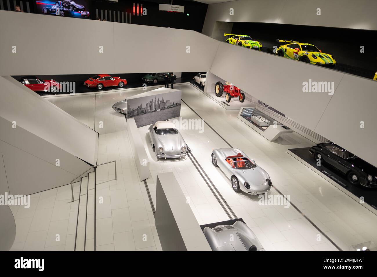 top view vintage Porsche classic cars, Porsche museum, automotive ...