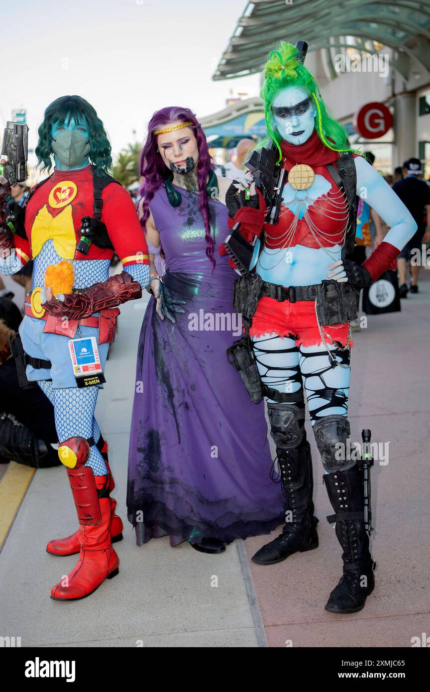 Cosplayer auf der San Diego Comic-Con International 2024 im San Diego ...