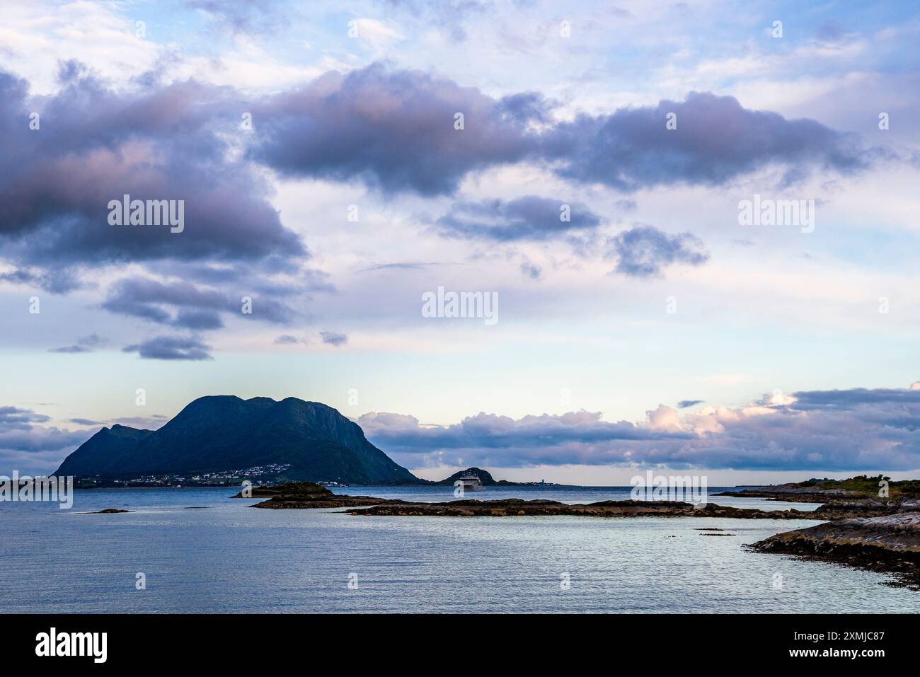 Coastal Landscape near Ålesund with Godøya Island and Storhornet Summit ...