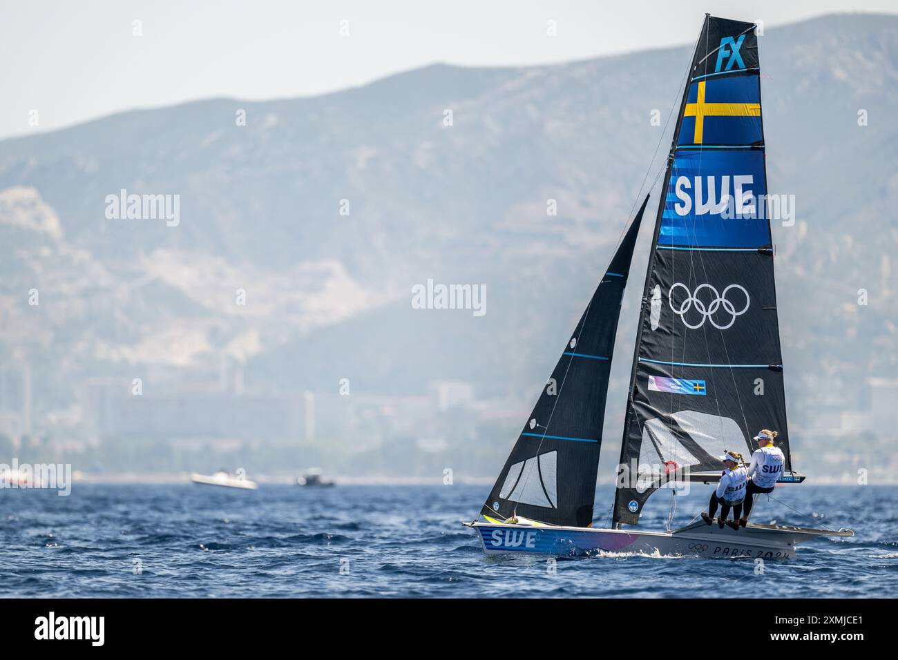 Rebecca Netzler and Vilma Bobeck of, Sweden. , . compete in women's ...