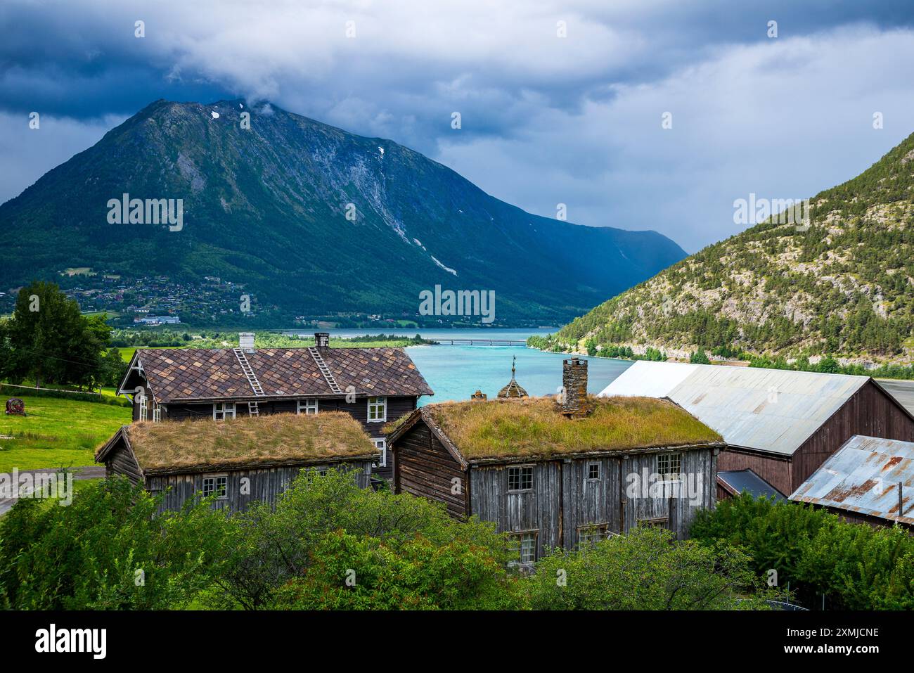 Otta River and Hamlet in Norway Stock Photo - Alamy