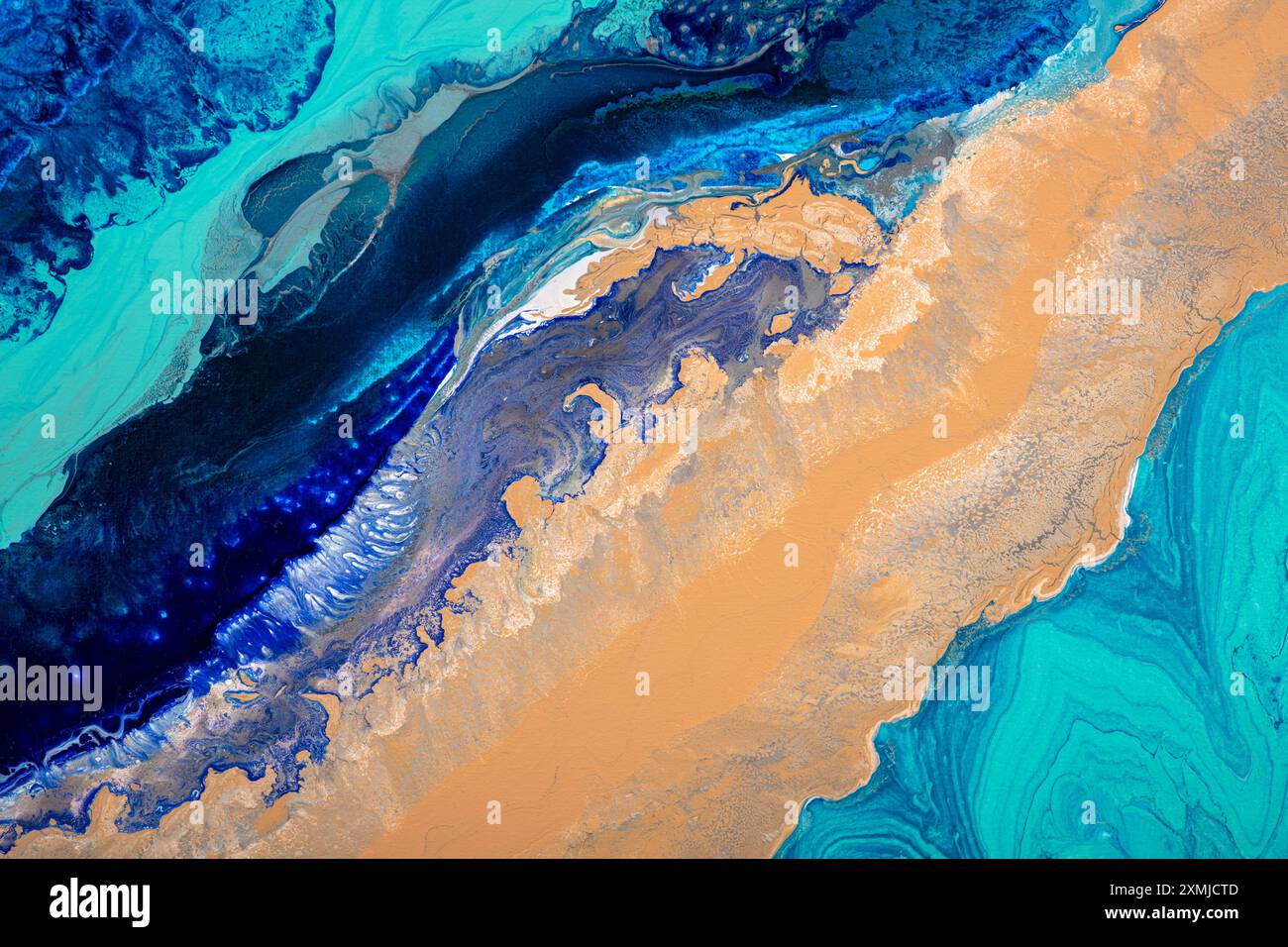 Painting texture, creative artwork in a blue tone Stock Photo - Alamy