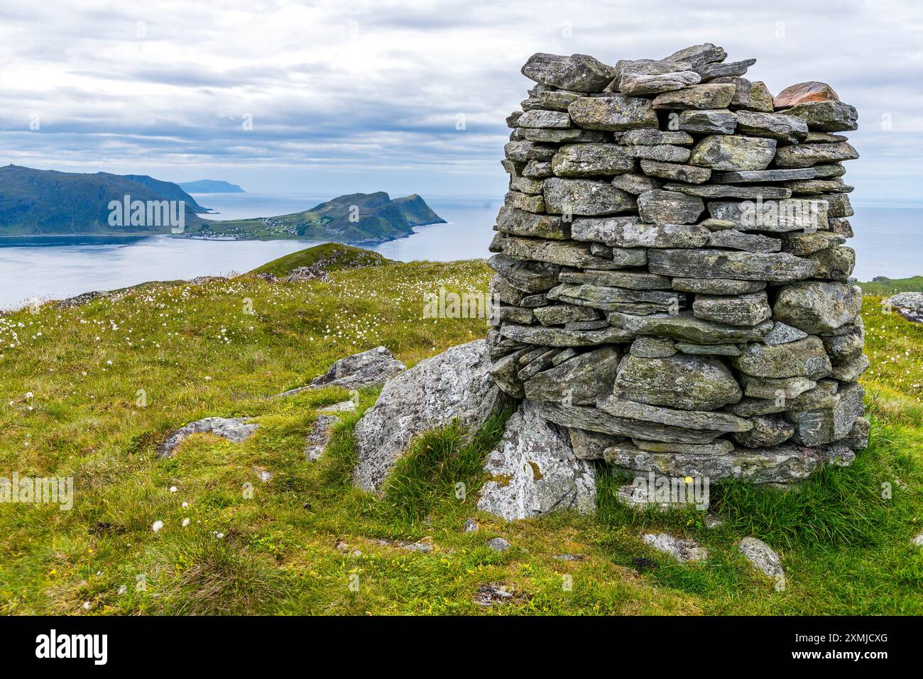 Stone Monument on Runde Island, Sørøyane Archipelago, Herøy, Norway ...