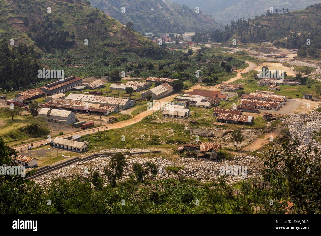 Aerial view of Kilembe copper mines, Uganda Stock Photo - Alamy