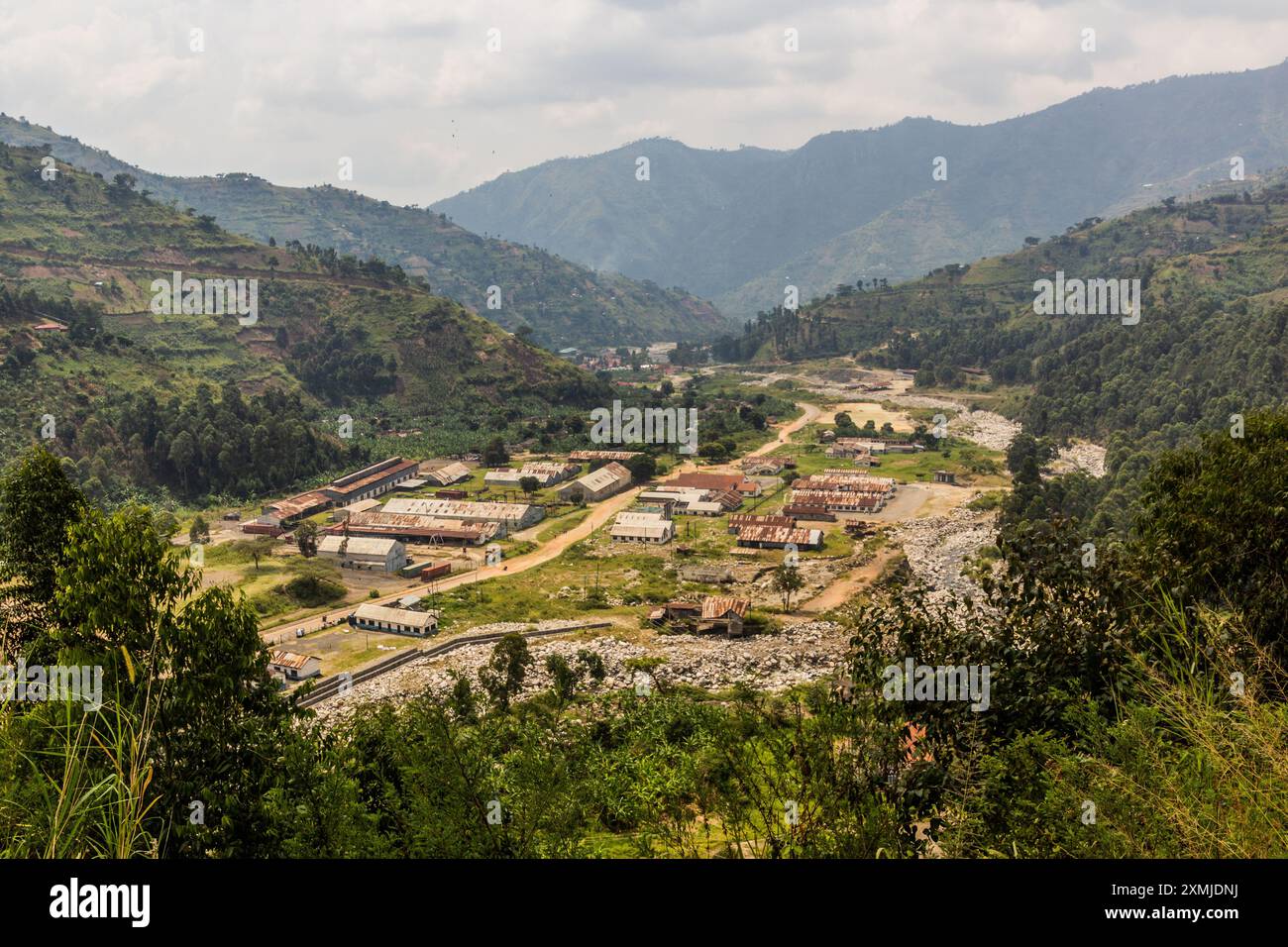 Aerial view of Kilembe copper mines, Uganda Stock Photo - Alamy