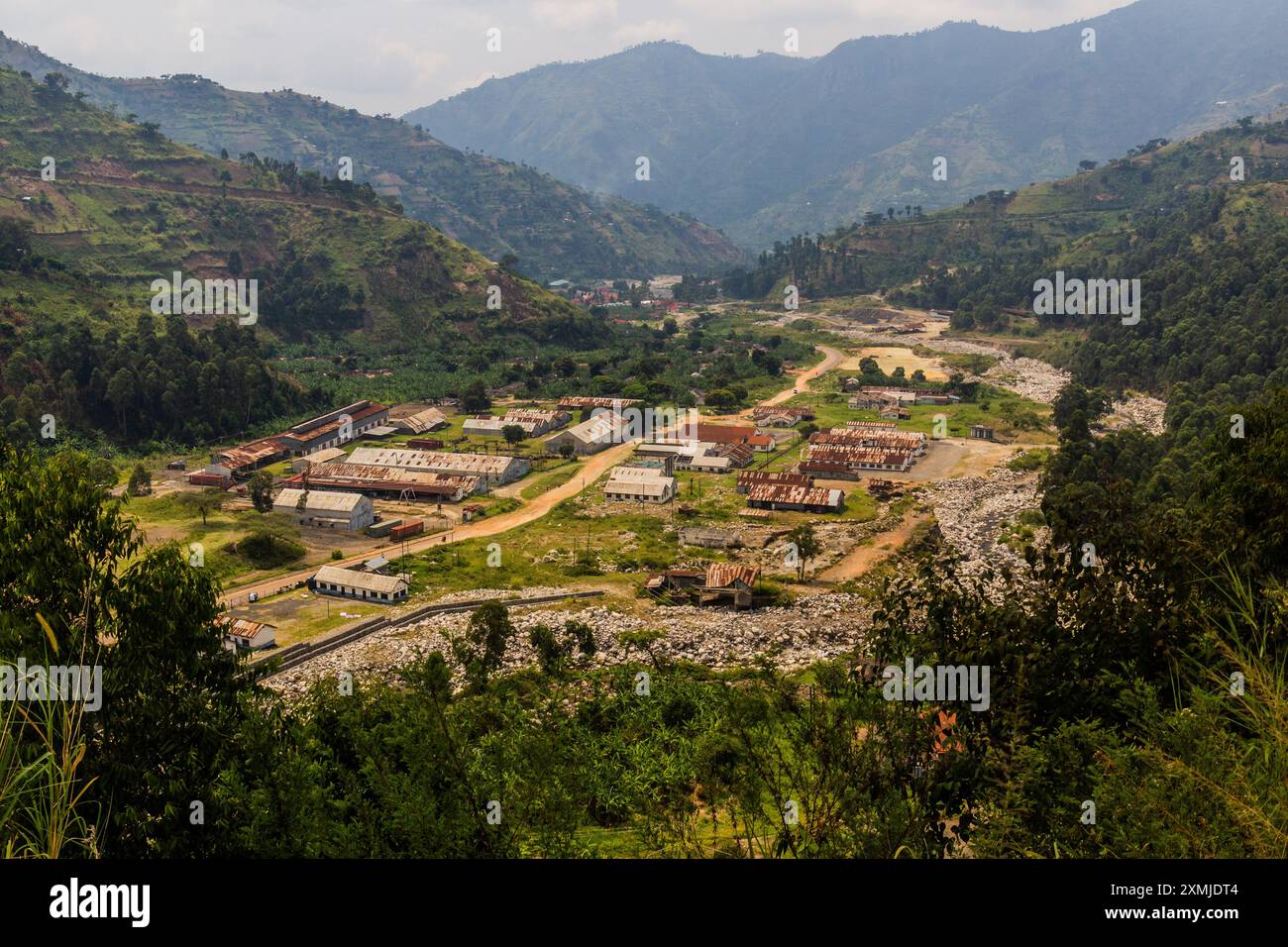 Aerial view of Kilembe copper mines, Uganda Stock Photo - Alamy