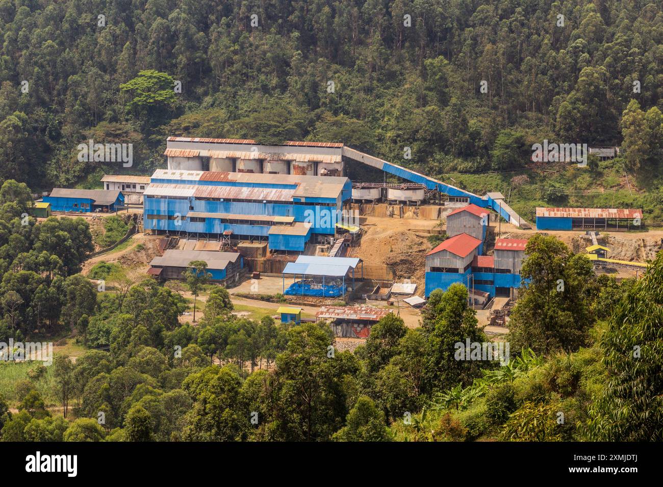 Aerial view of Kilembe copper mines, Uganda Stock Photo - Alamy