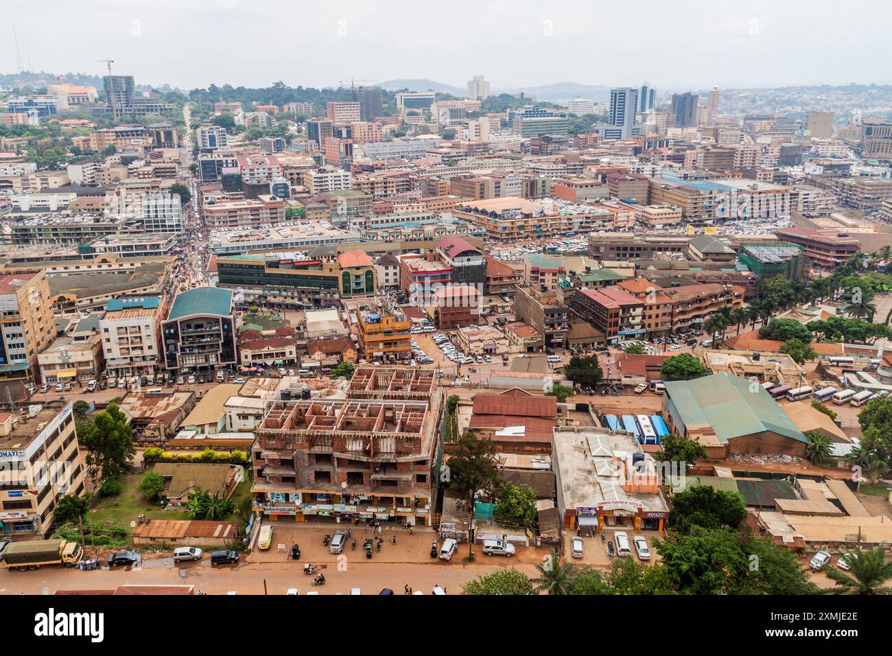 KAMPALA, UGANDA - MARCH 3, 2020: Aerial view of Kampala, Uganda Stock ...
