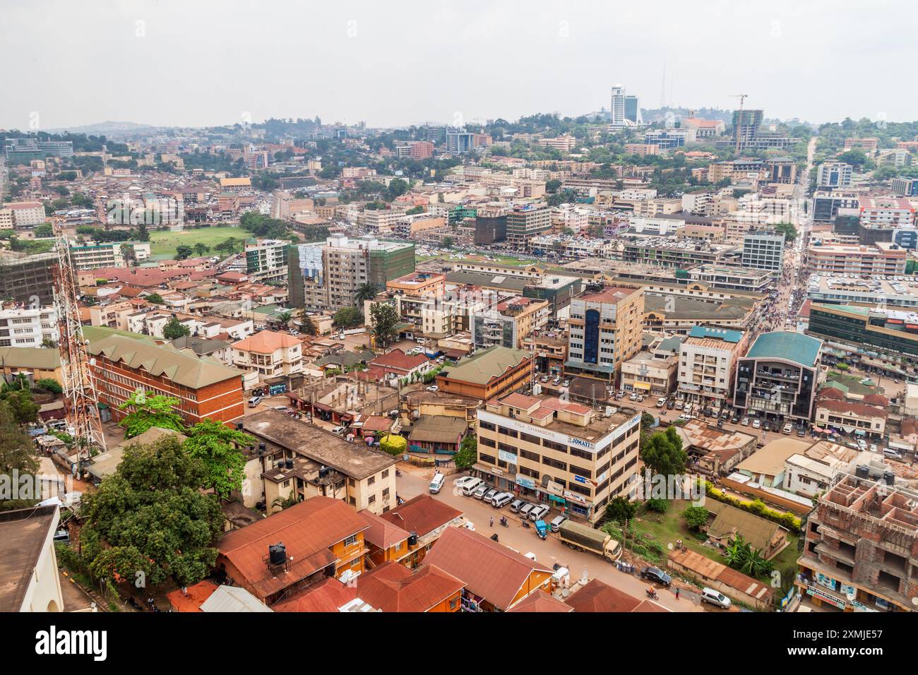 KAMPALA, UGANDA - MARCH 3, 2020: Aerial view of Kampala, Uganda Stock ...