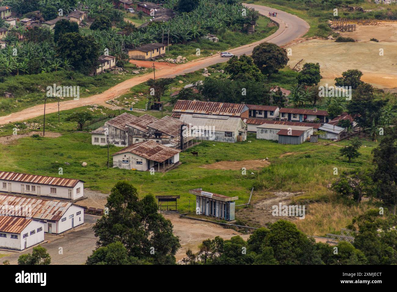 Aerial view of Kilembe copper mine buildings, Uganda Stock Photo - Alamy