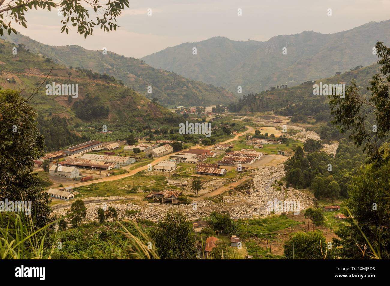 Aerial view of Kilembe copper mines, Uganda Stock Photo - Alamy
