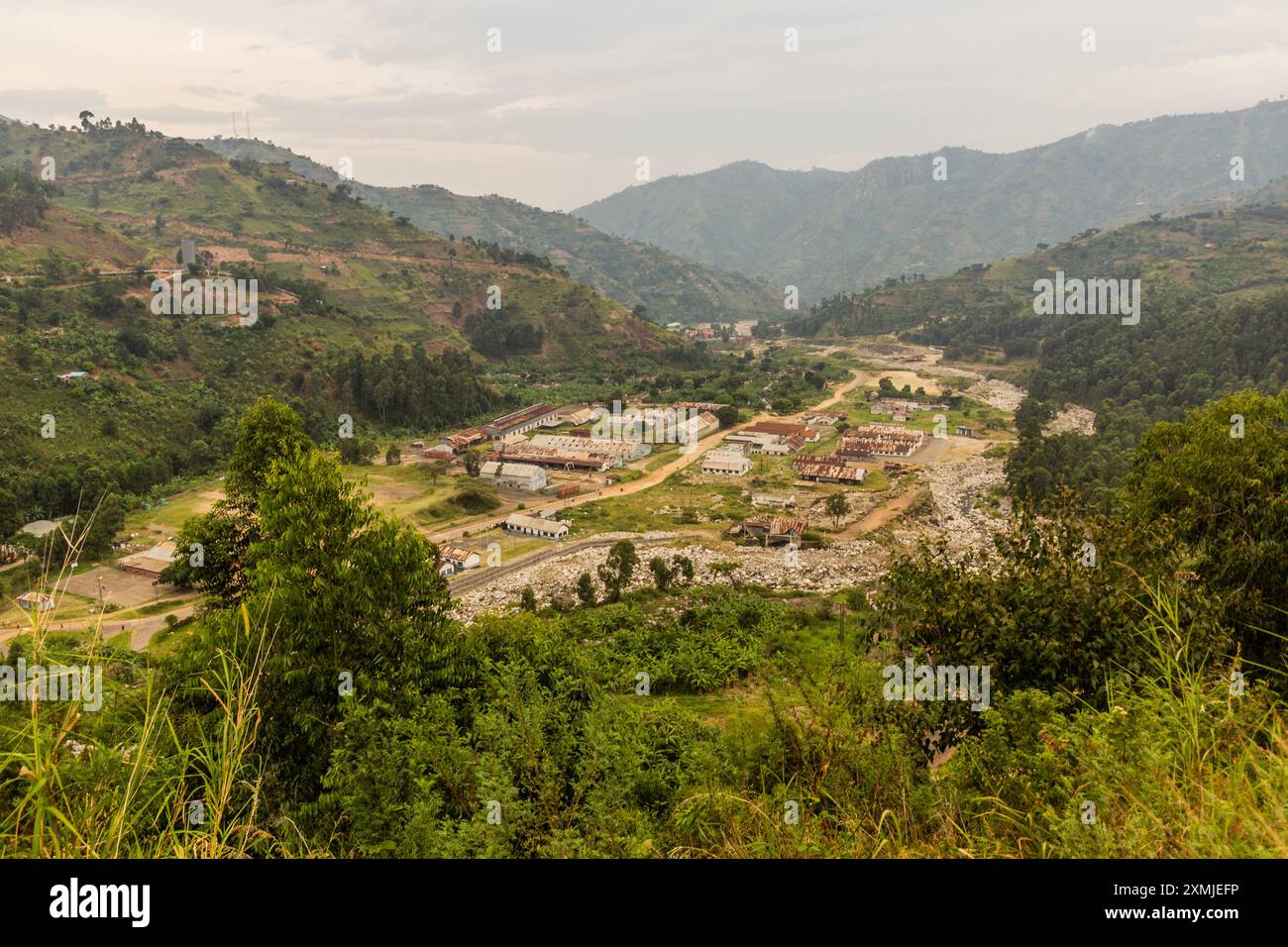 Aerial view of Kilembe copper mines, Uganda Stock Photo - Alamy