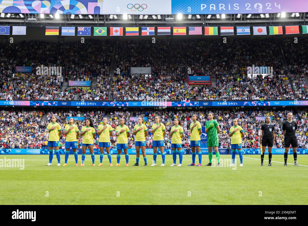 Paris, France. 28th July, 2024. Paris, France, July 28th 2024: Players ...
