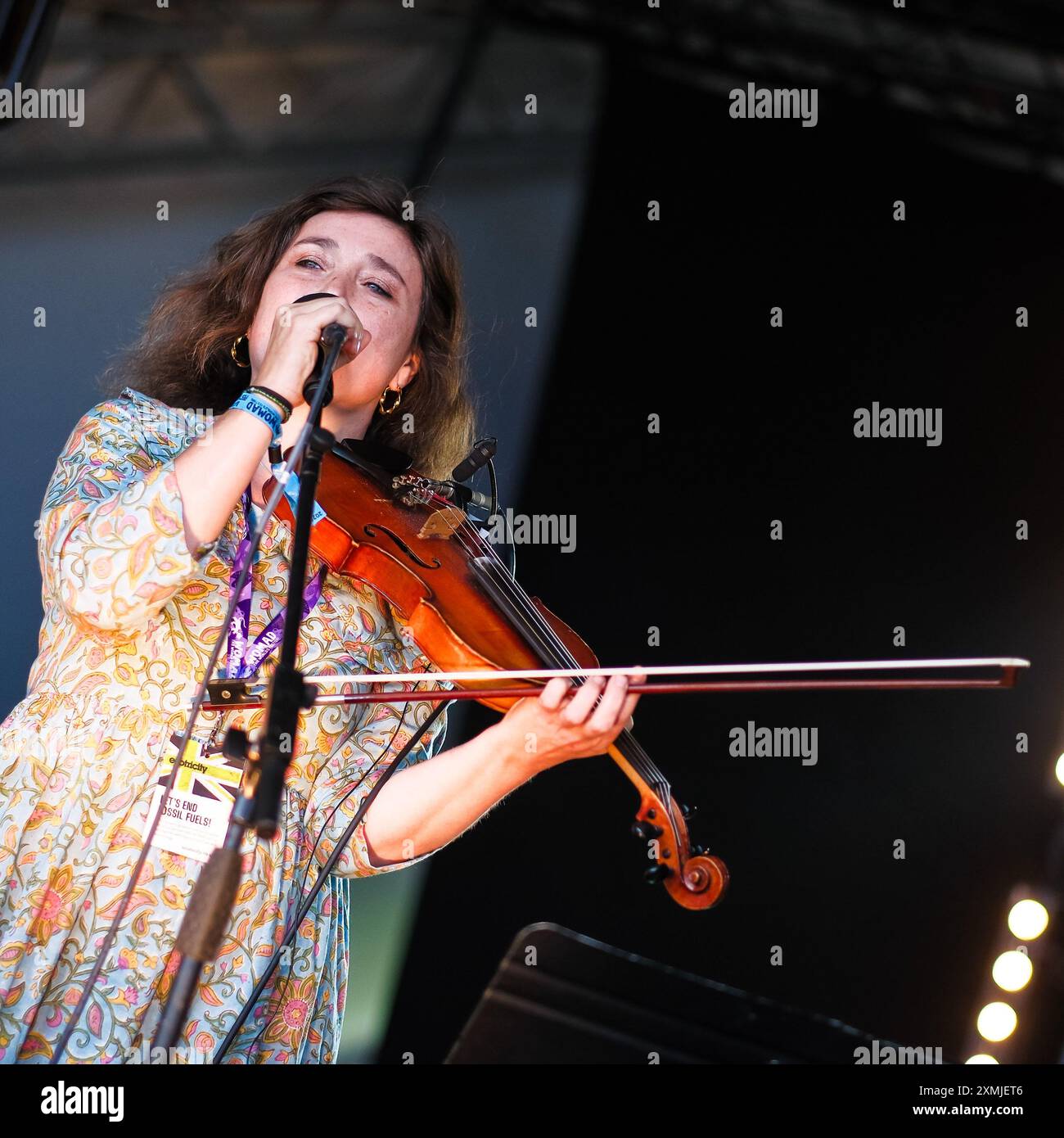 Malmesbury, UK. 28th July, 2024. Lisa Knapp as Hack-Poets Guild perform ...