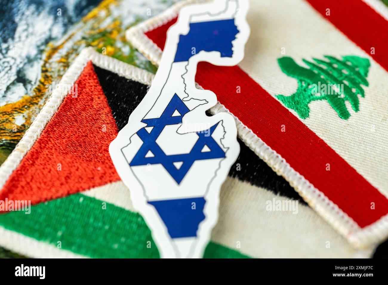 Symbols of Palestine and Lebanon and the Shape of the State of Israel ...