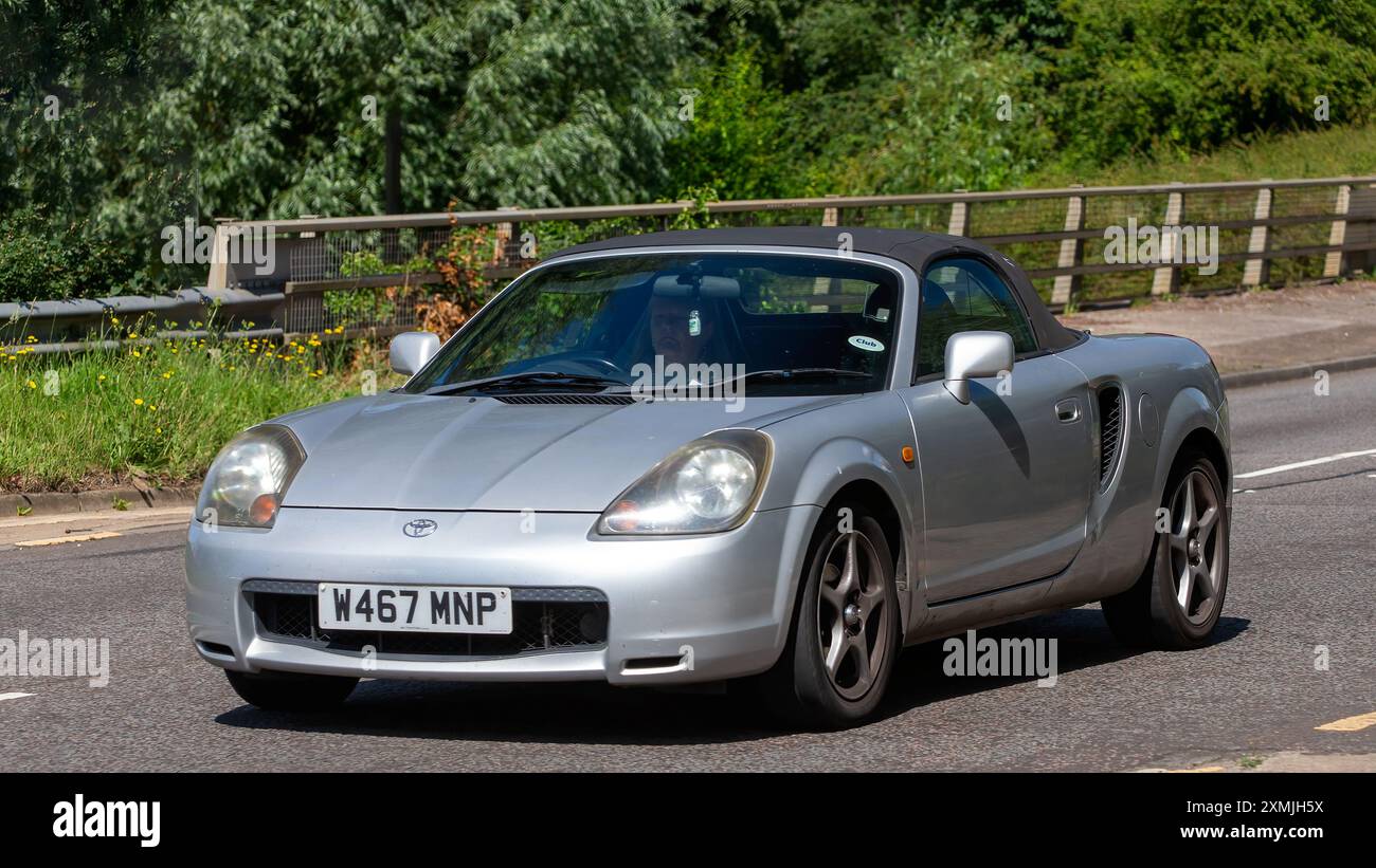 Milton Keynes,UK - July 28th 2024: 2000 silver Toyota MR2 classic car ...