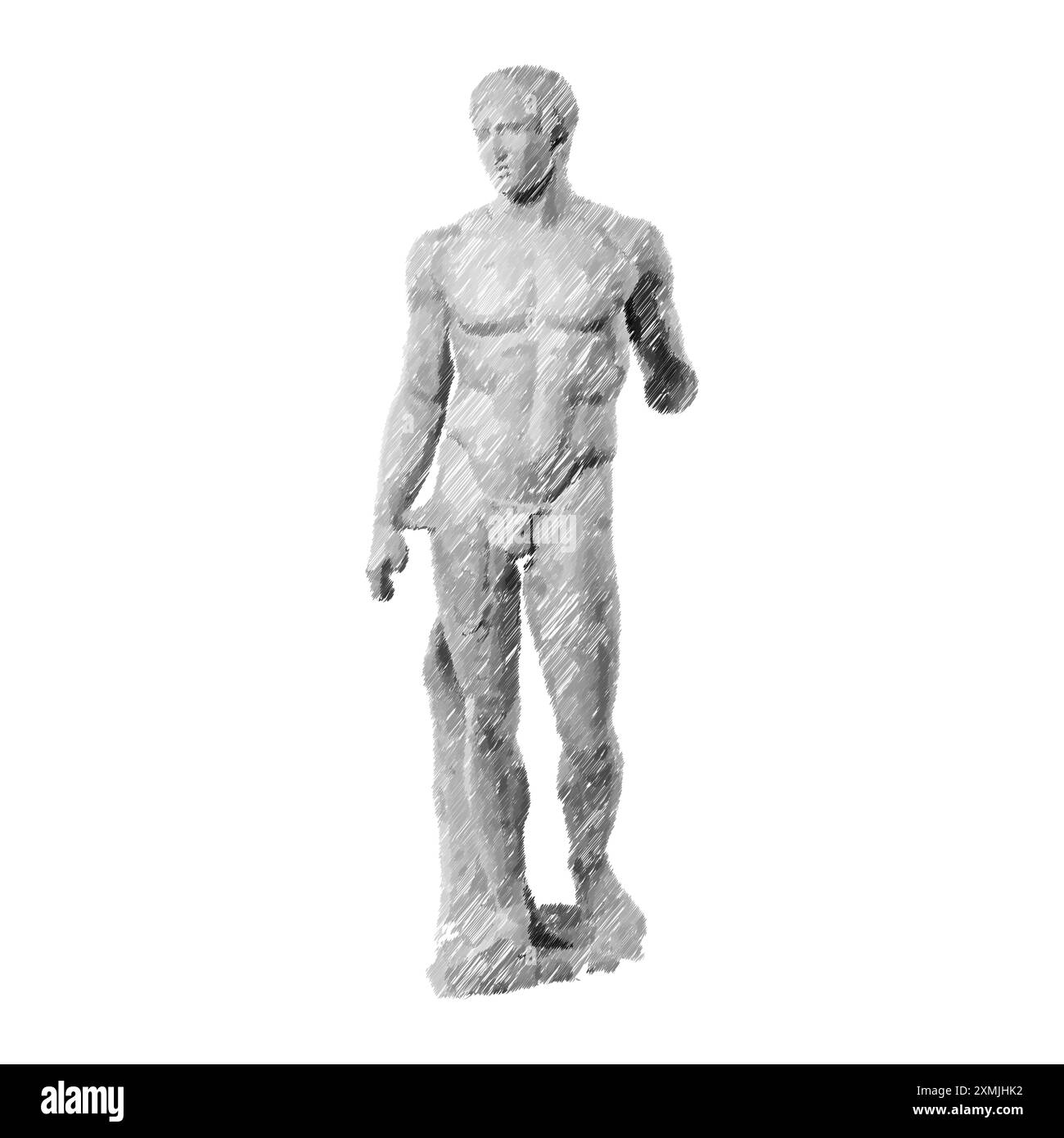 Heads Greek ancient sculpture, mystic. Vector hand drawn illustrations ...