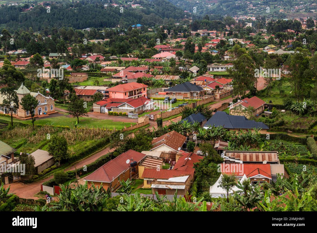 Aerial view of Kabale town, Uganda Stock Photo - Alamy
