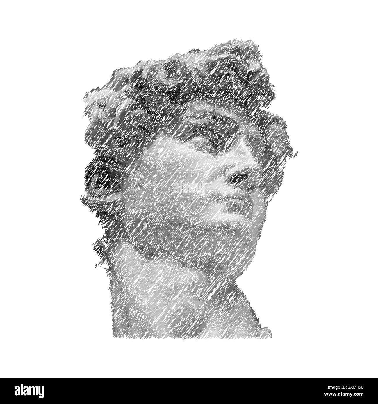 Heads Greek ancient sculpture, mystic. Vector hand drawn illustrations ...