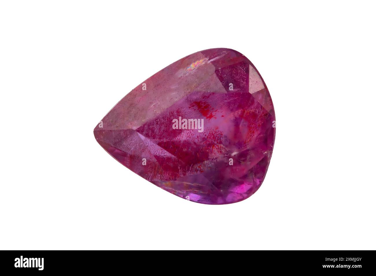 natural pink sapphire gem on isolated white background Stock Photo - Alamy