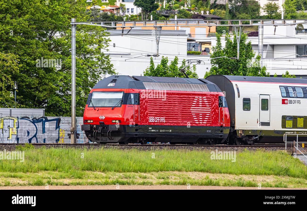 Bassersdorf, Switzerland, 4th May 2024: A locomotive 2000 (SBB Re 460 ...