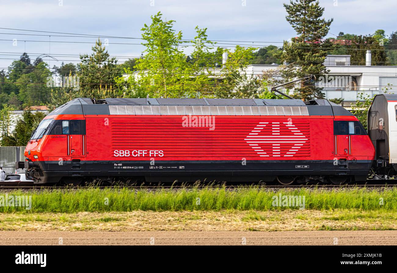 Bassersdorf, Switzerland, 4th May 2024: A locomotive 2000 (SBB Re 460 ...