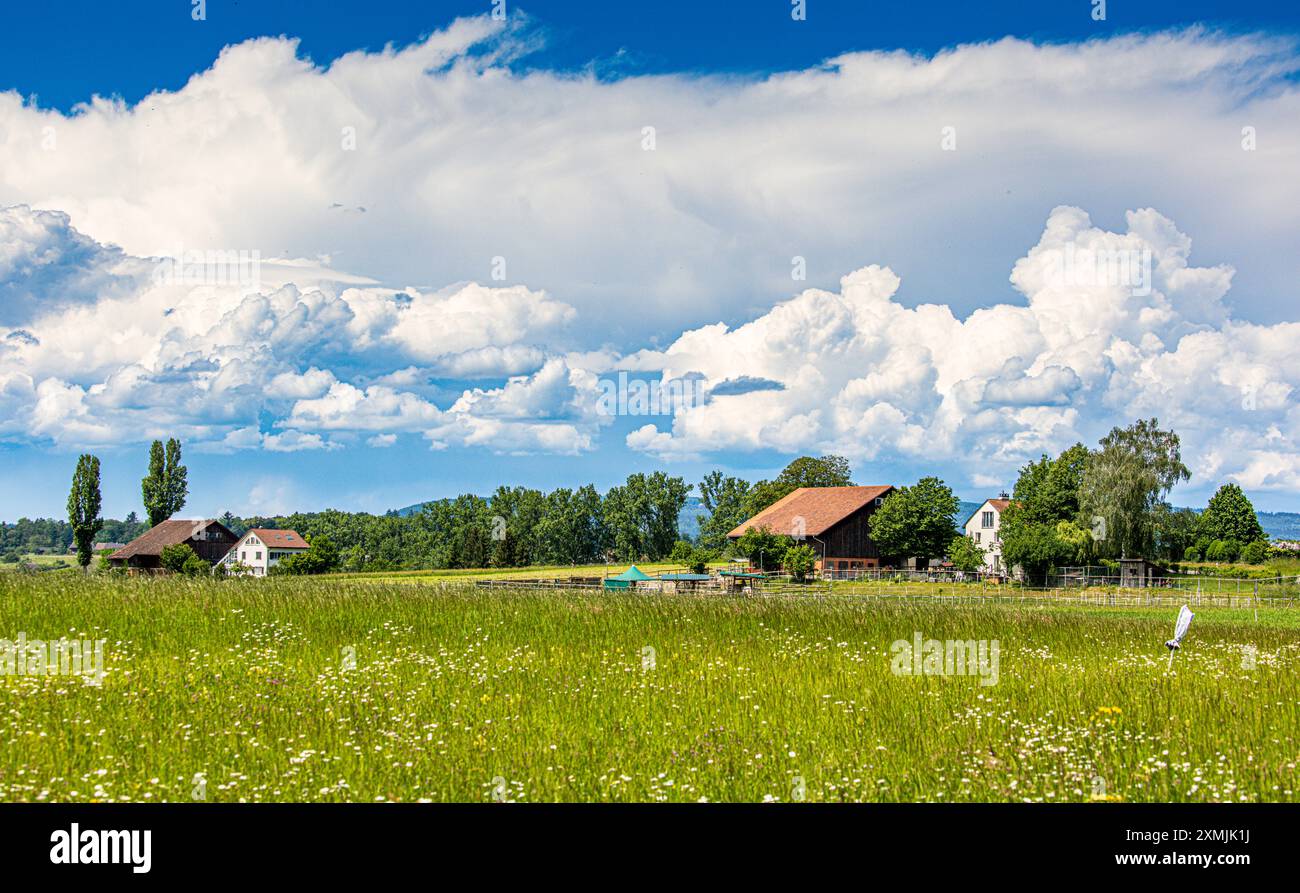Marthalen, Switzerland, 20th May 2024: A storm is raging behind the ...
