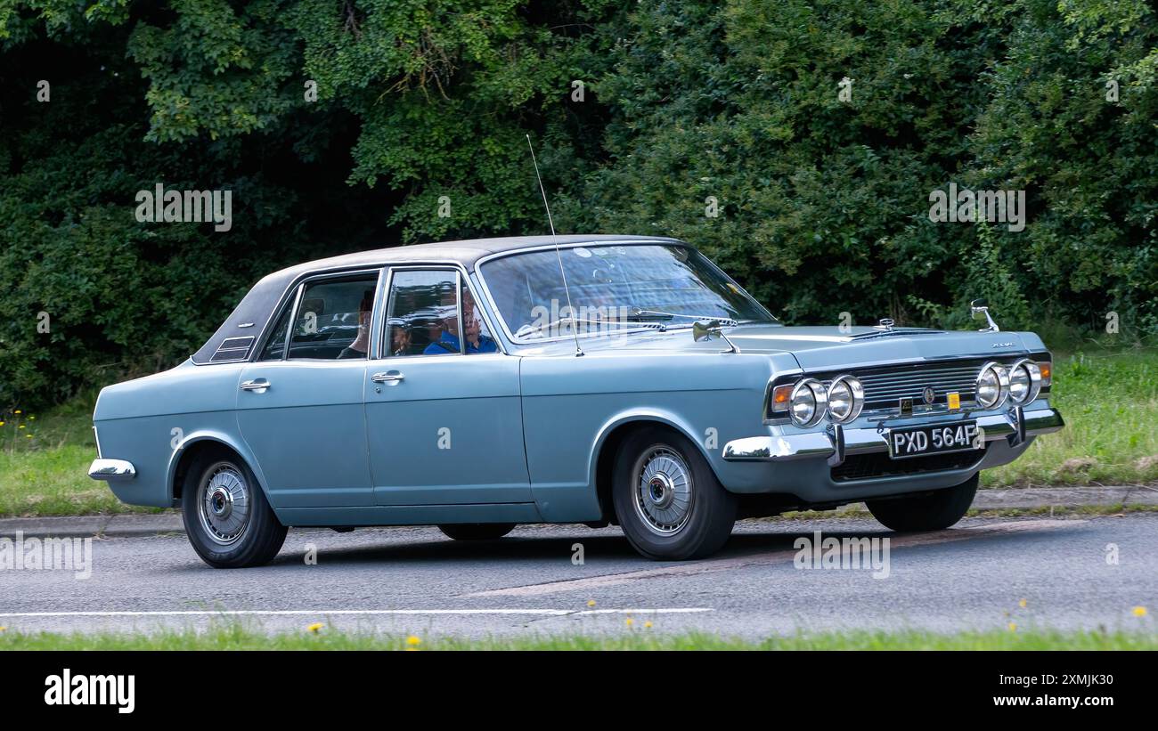 Milton Keynes,UK - July 18th 2024: 1968 blue Ford Zodiac classic car ...
