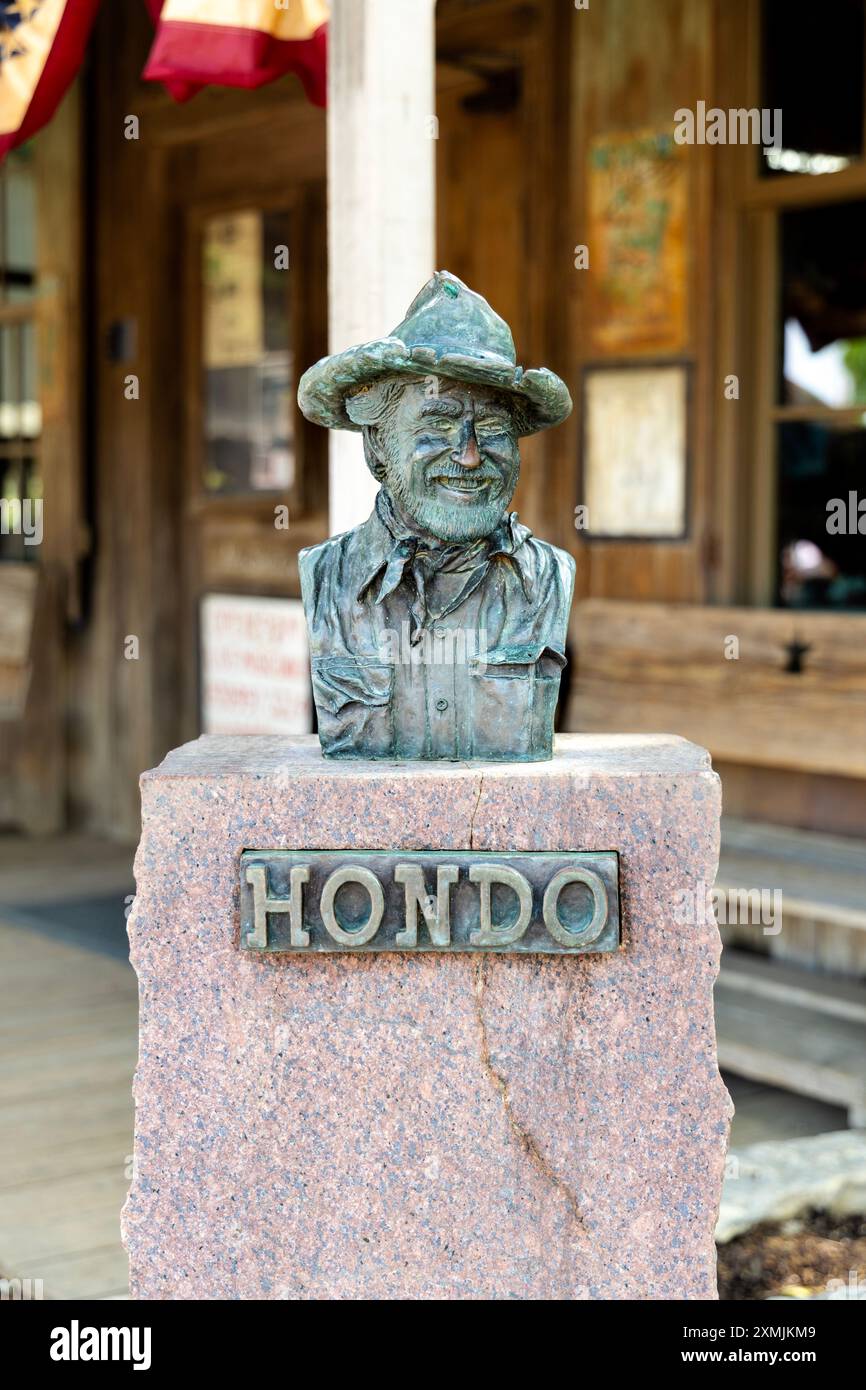 Bust of Hondo Crouch, owner-self proclaimed Mayor of Luckenback, Texas ...
