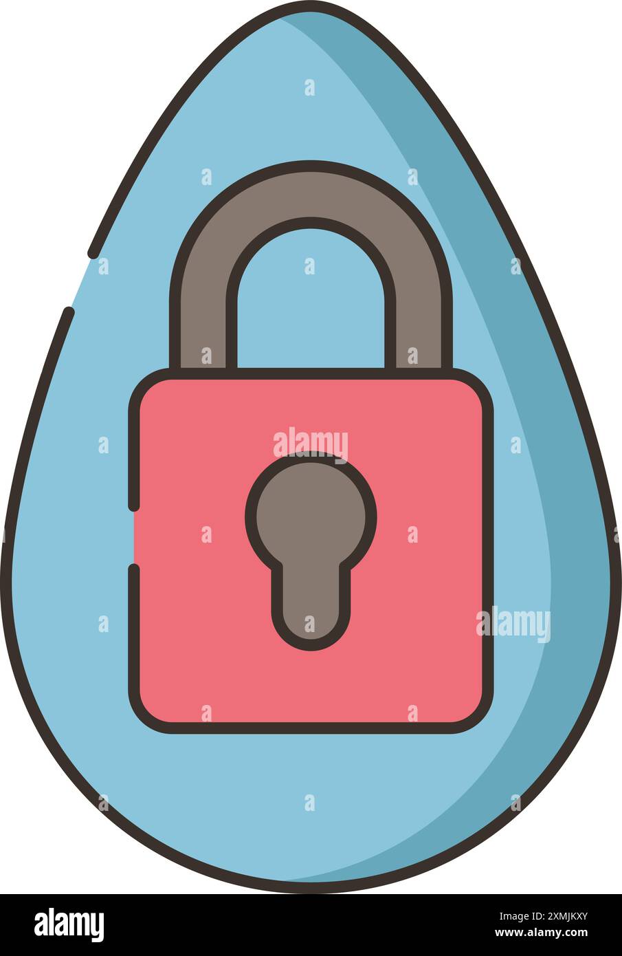 Email protection thin line Stock Vector Images - Alamy