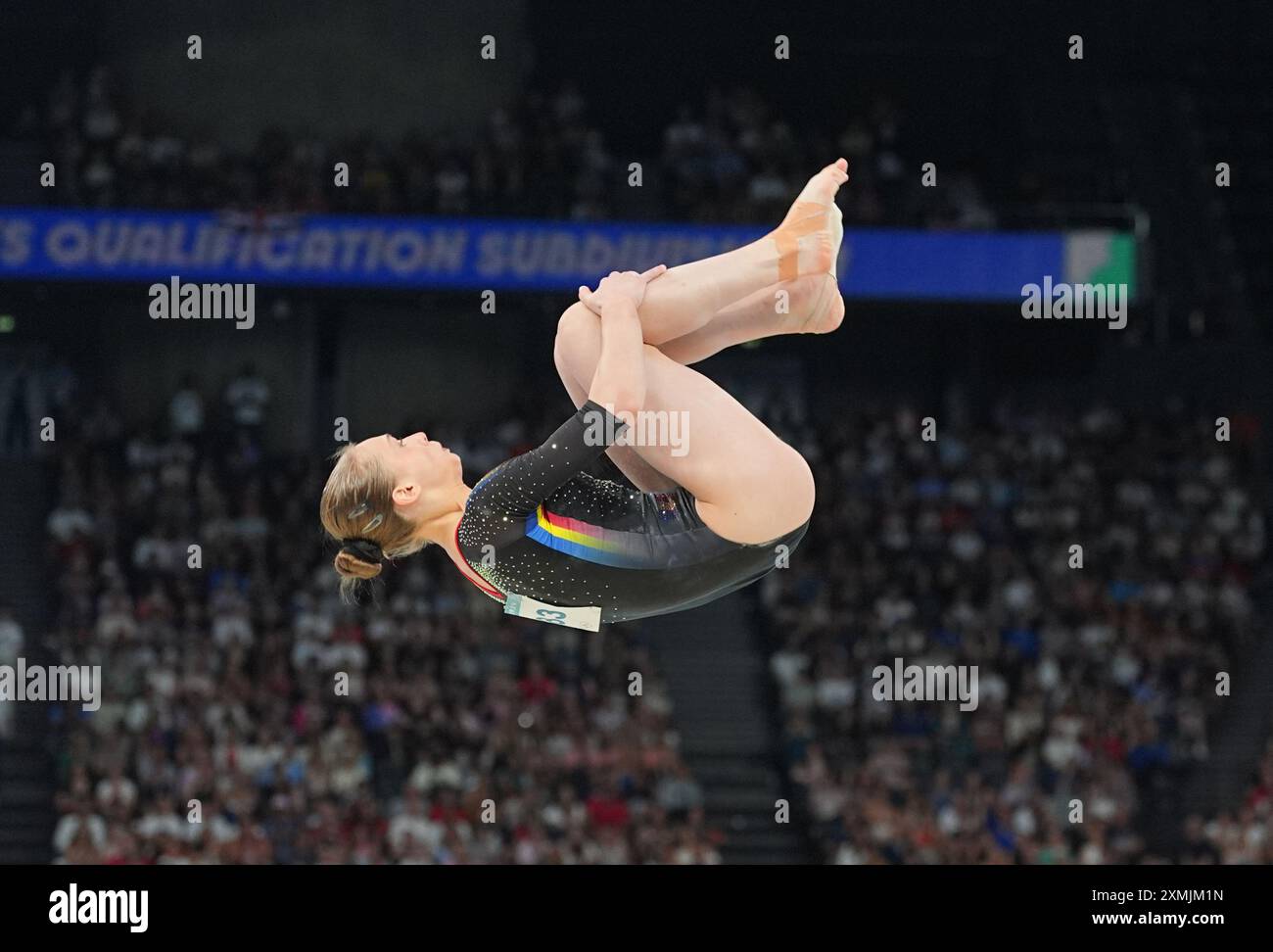 Paris, France. 28 July, 2024. Amalia Ghigoarta (Romania) competes ...