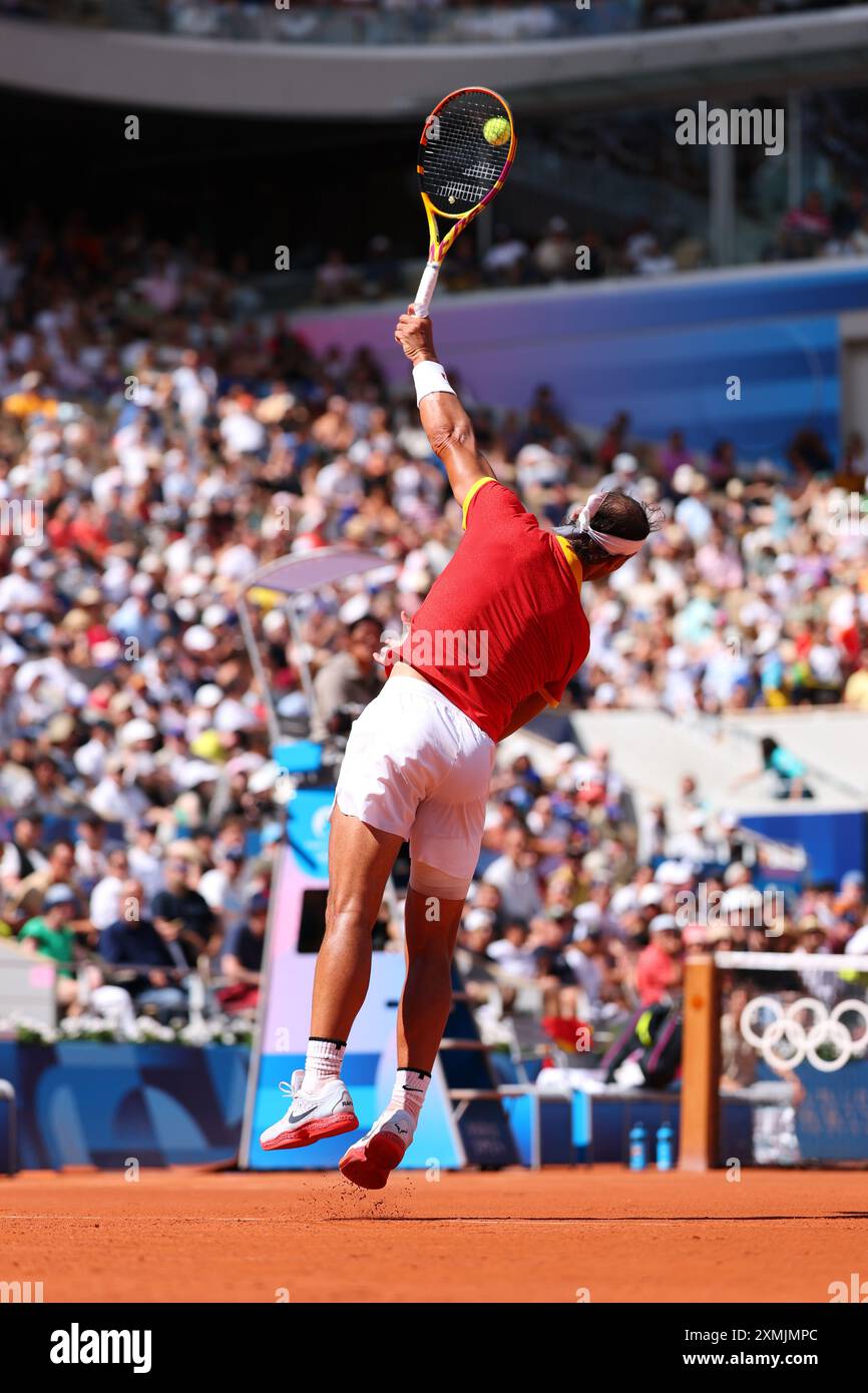 Paris, France. 28th July, 2024. Rafael Nadal (ESP) Tennis : Men's ...
