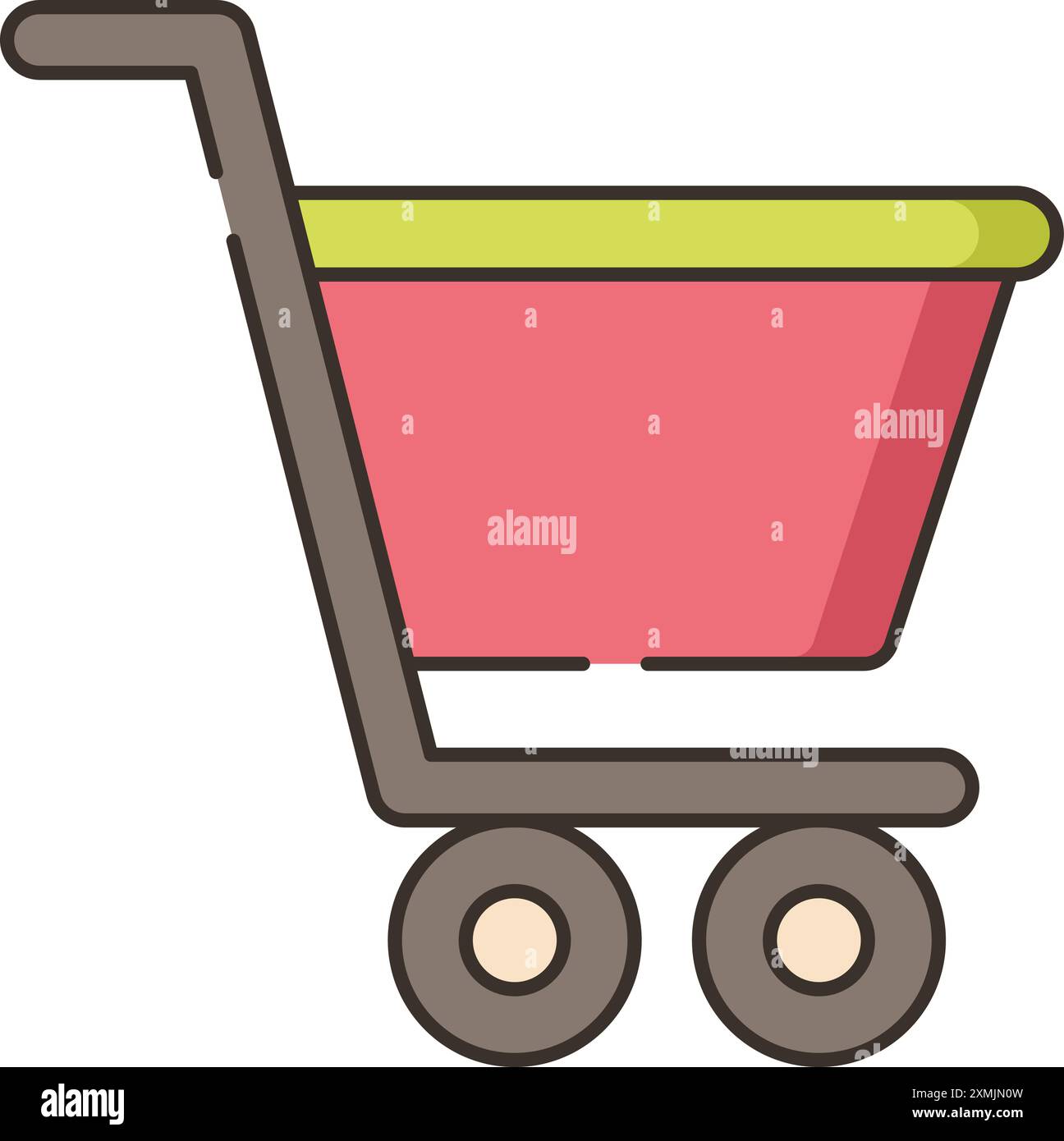 Shopping cart line solid Stock Vector Images - Alamy
