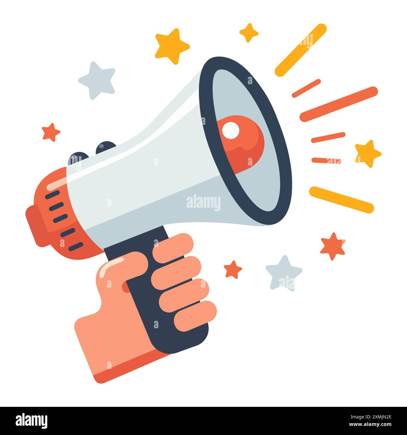 Halftone loudspeaker in hand. Megaphone in hand Stock Vector Image ...