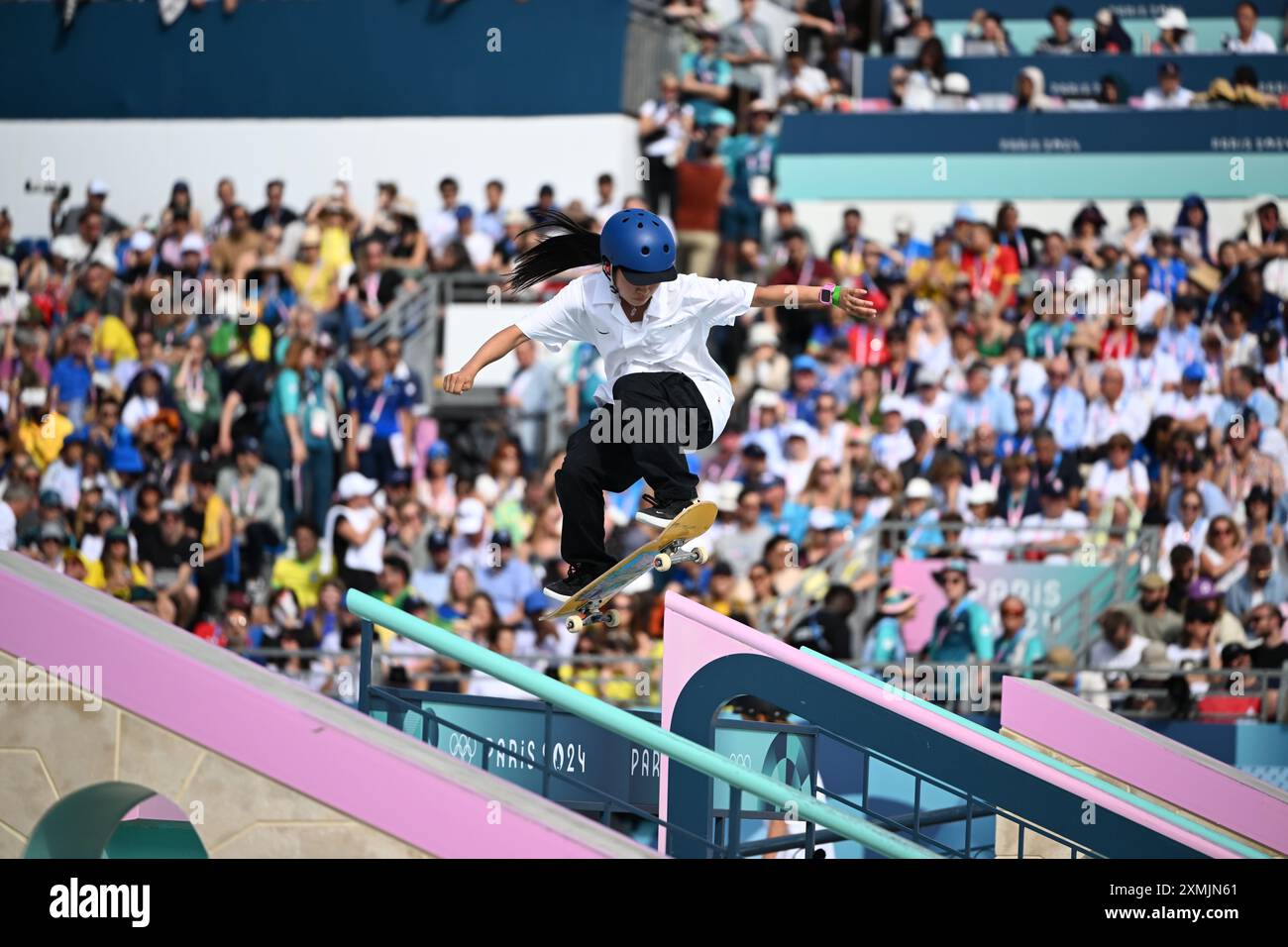 PARIS (FRANCE), 2807/2024 - OLYMPICS, SKATE modality in the Skate Park ...