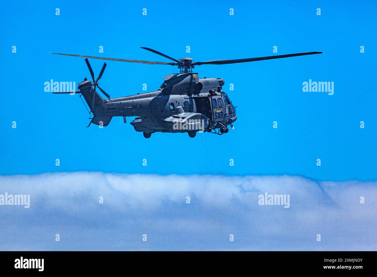 Spanish military SAR Squadron performing an air rescue Stock Photo - Alamy